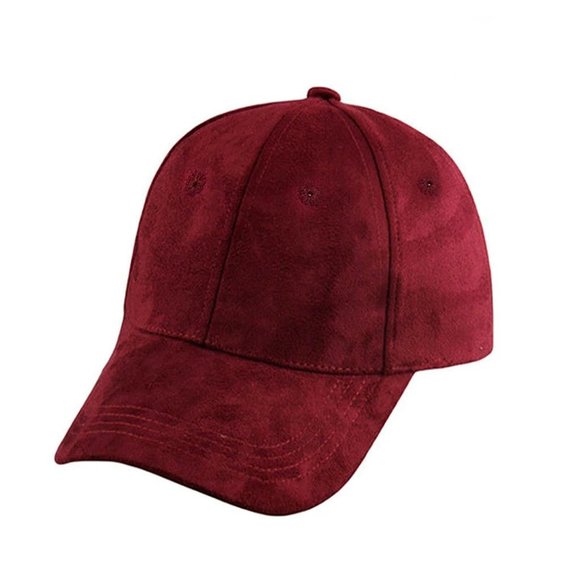 Diona J | Accessories | Unisex Red Wine Suede Leather Hat Snap Back ...